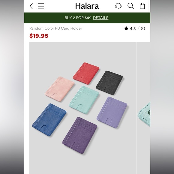 HALARA | Accessories | Halara Card Holder Black New In Plastic | Poshmark